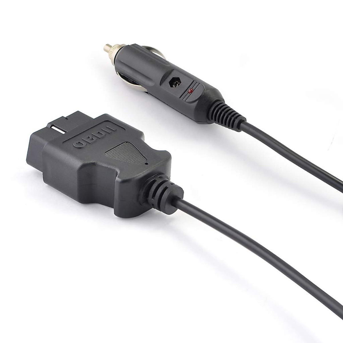 OLLGEN 3M/9.8ft Car OBDII Vehicle ECU Emergency Power Supply Cable Car Memory Save Any 12V DC Power Source OBD Male Connector Cable Adapter