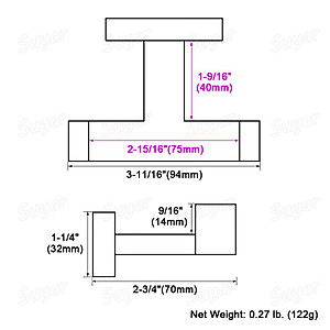 Suyar Double Bath Towel Hook, SUS304 Stainless Steel Double Robe Hook, Bathroom Kitchen Towel Hanger, Hand Towel Holder for Wall, Brushed Nickel
