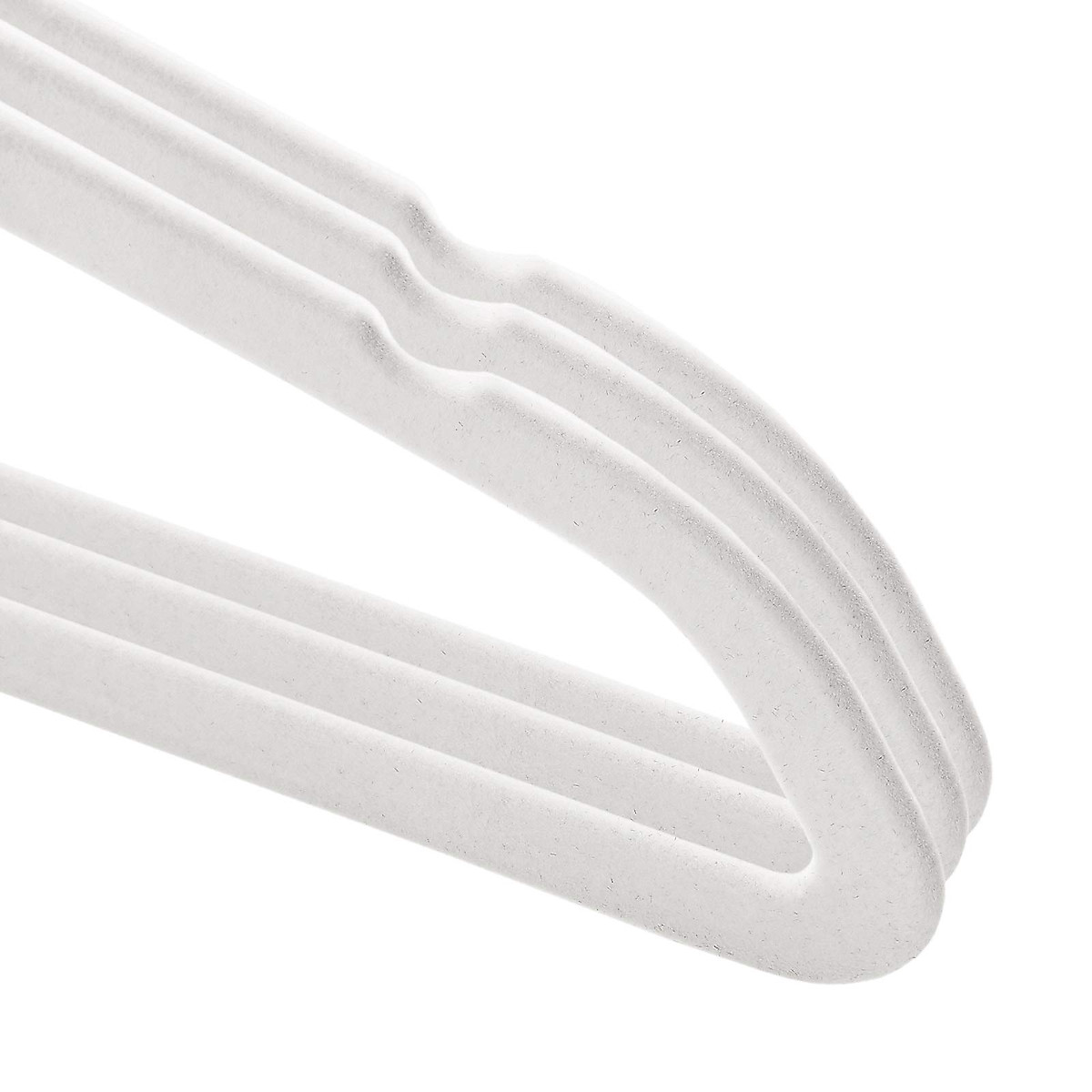 Casafield 50 Ivory Velvet Suit Hangers - Space-Saving Non-Slip Clothes Hanger