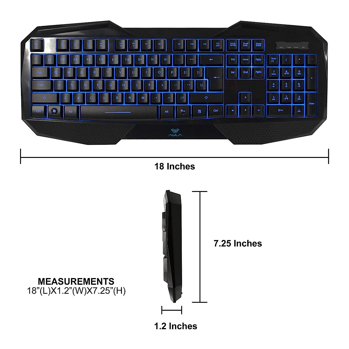 Beastron gaming keyboard and mouse combo,LED 104 Keys USB Ergonomic Wrist Rest Computer Keyboard USB Wired for Windows PC Gamers