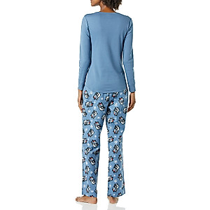 Amazon Essentials Disney | Marvel | Star Wars Women's Flannel Pajama Sleep Sets, Nightmare Santa Jack - Womens, Large