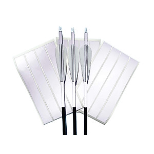 PLUMA ARCHERY Arrow Wraps Cut Specifically for Micro Diameter Archery Shafts (4MM ID) with a Max OD of 0.255 Inches (White)