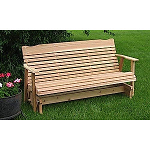 Kilmer Creek 5 Foot Natural Cedar Porch Glider, Amish Crafted