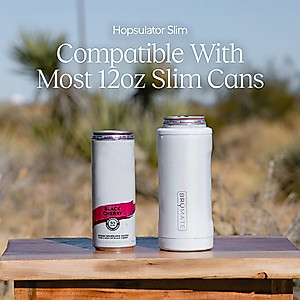 BrüMate Hopsulator Slim Can Cooler Insulated for 12oz Slim Cans | Skinny Can Insulated Stainless Steel Drink Holder for Hard Seltzer, Beer, Soda, and Energy Drinks (Dark Aura)