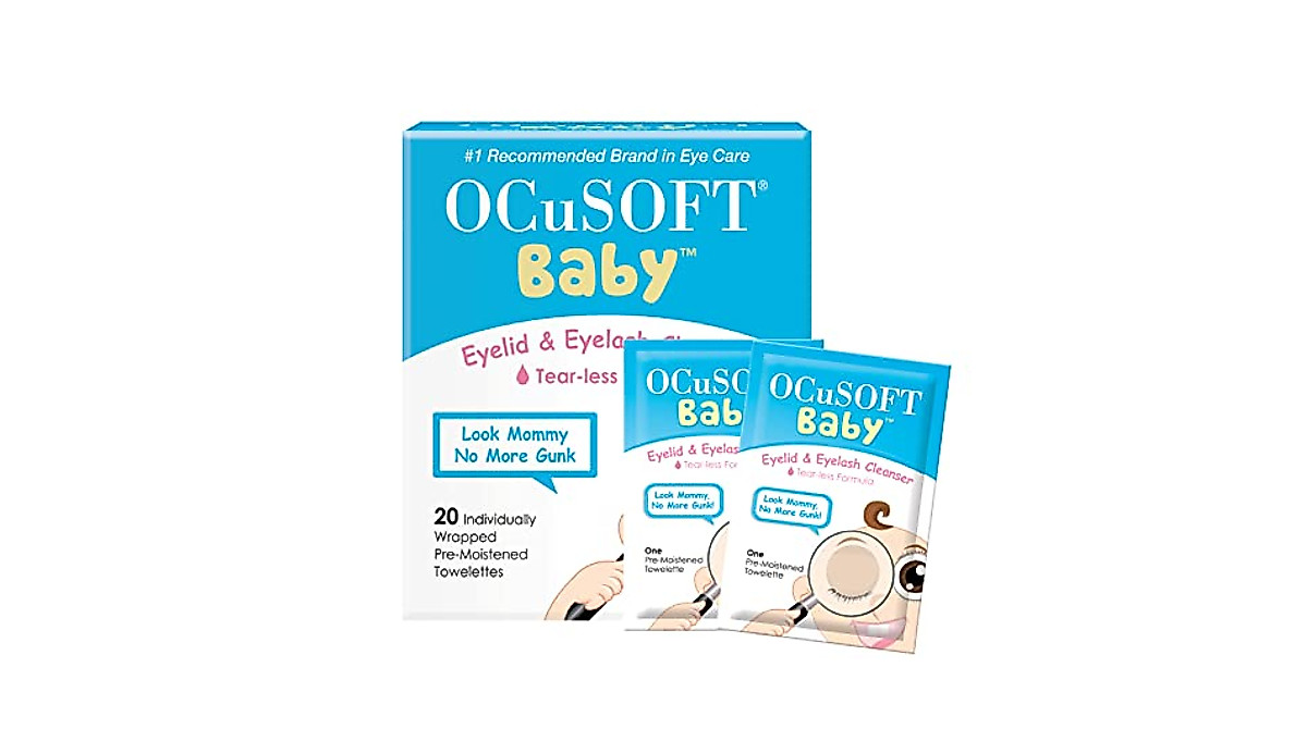 OCuSOFT Baby Eyelid Cleanser Towelettes (20 ct) - Gentle & Tear-Free