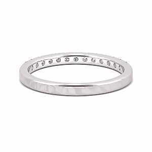 14K White Gold Forever One 1.8mm Round Moissanite Wedding Band-size 9 0.29cttw DEW by Charles & Colvard