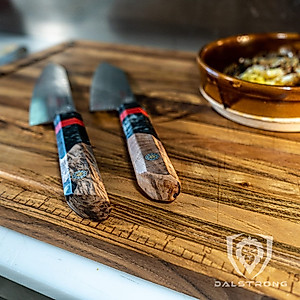 Dalstrong Chef Knife - 8 inch - Firestorm Alpha Series - Premium 10Cr15CoMoV High-Carbon Steel - Traditional Japanese Wa Stabilized Wood & Resin Handle - Kitchen Knife - Chef's Knife - w/Sheath