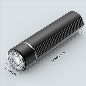 Mini Electric Shaver for Men,Portable USB Rechargeable Shaver,Wet and Dry Use Rotary Men's Shaver,Washable Cordless Quick Charge Nose Mustache Trimmer Electric Razor for Travel,Business Trip