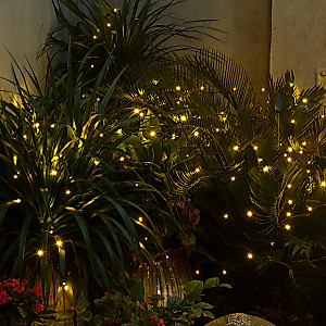 LALAPAO 2 Pack Solar String Lights 85ft 240 LED 8 Modes Solar Powered Outdoor Lighting Waterproof Christmas Fairy Lights for Xmas Tree Garden Homes Ambiance Wedding Lawn Party Decor (Warm White)