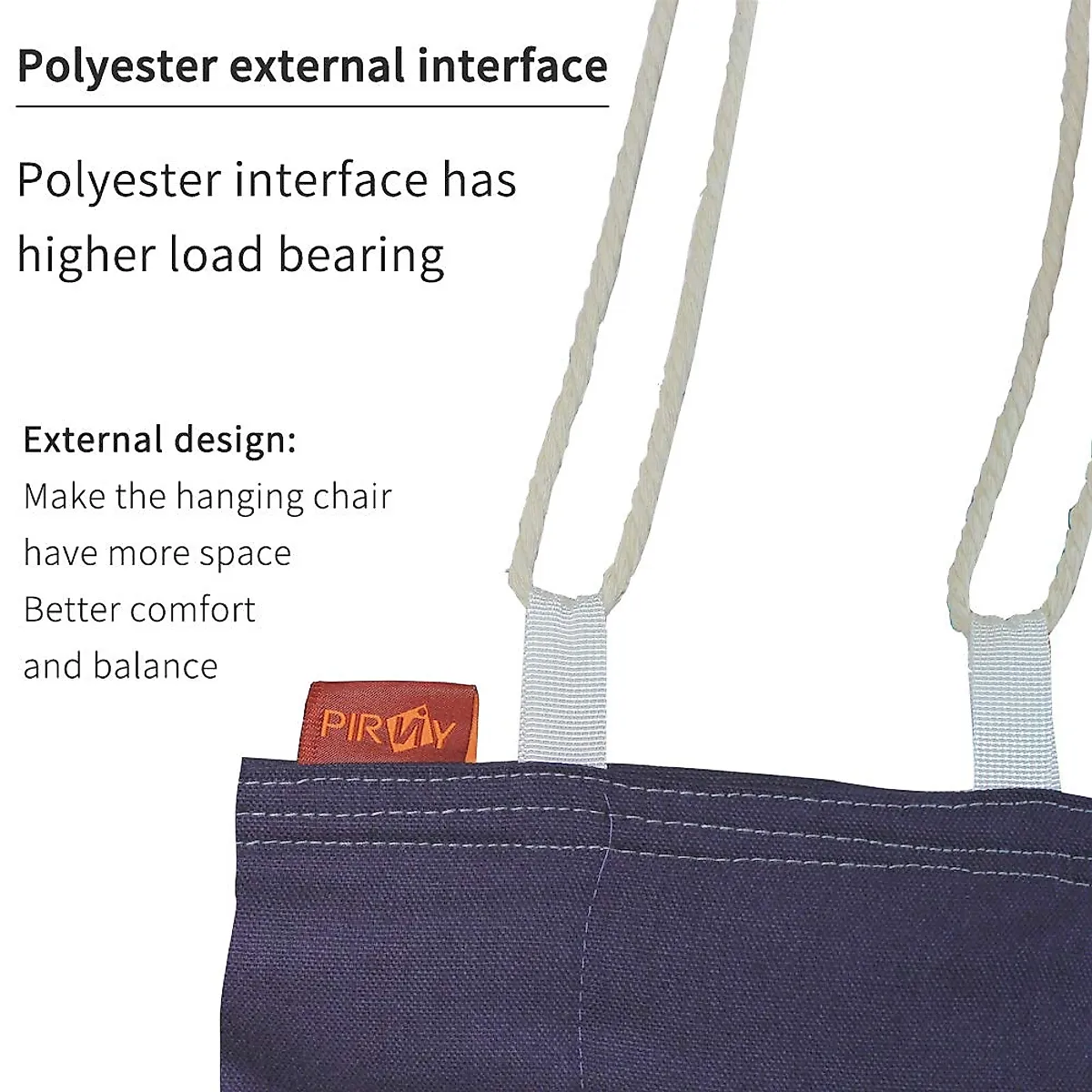 PIRNY Hammock Chair Stand,Include Large Hanging Indoor Swing,MAX Load 500 LBS, Heavy-Duty Steel Hammock Stand for Indoor Outdoor(Grey)