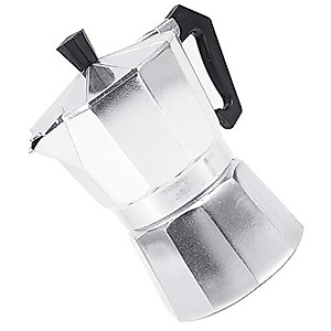 Stovetop Espresso Maker Moka Pot Italian Espresso Greca Coffee Maker 2 Cup 100ml Aluminum Stove Top Coffee Home Office Use Gift for Friends for Italian Espresso Cappuccino Latte Silver