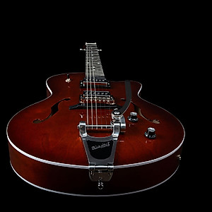 Godin 6 String Electric Guitars, Right Hand, Havana Burst, Hollow-Body (050970)