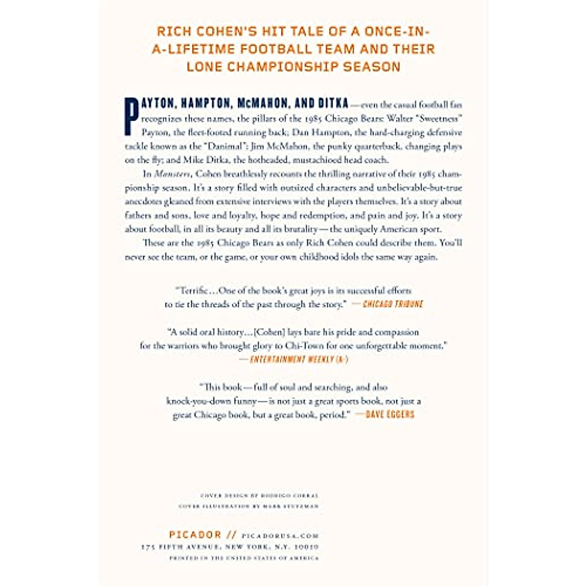 Monsters: The 1985 Chicago Bears and the Wild Heart of Football