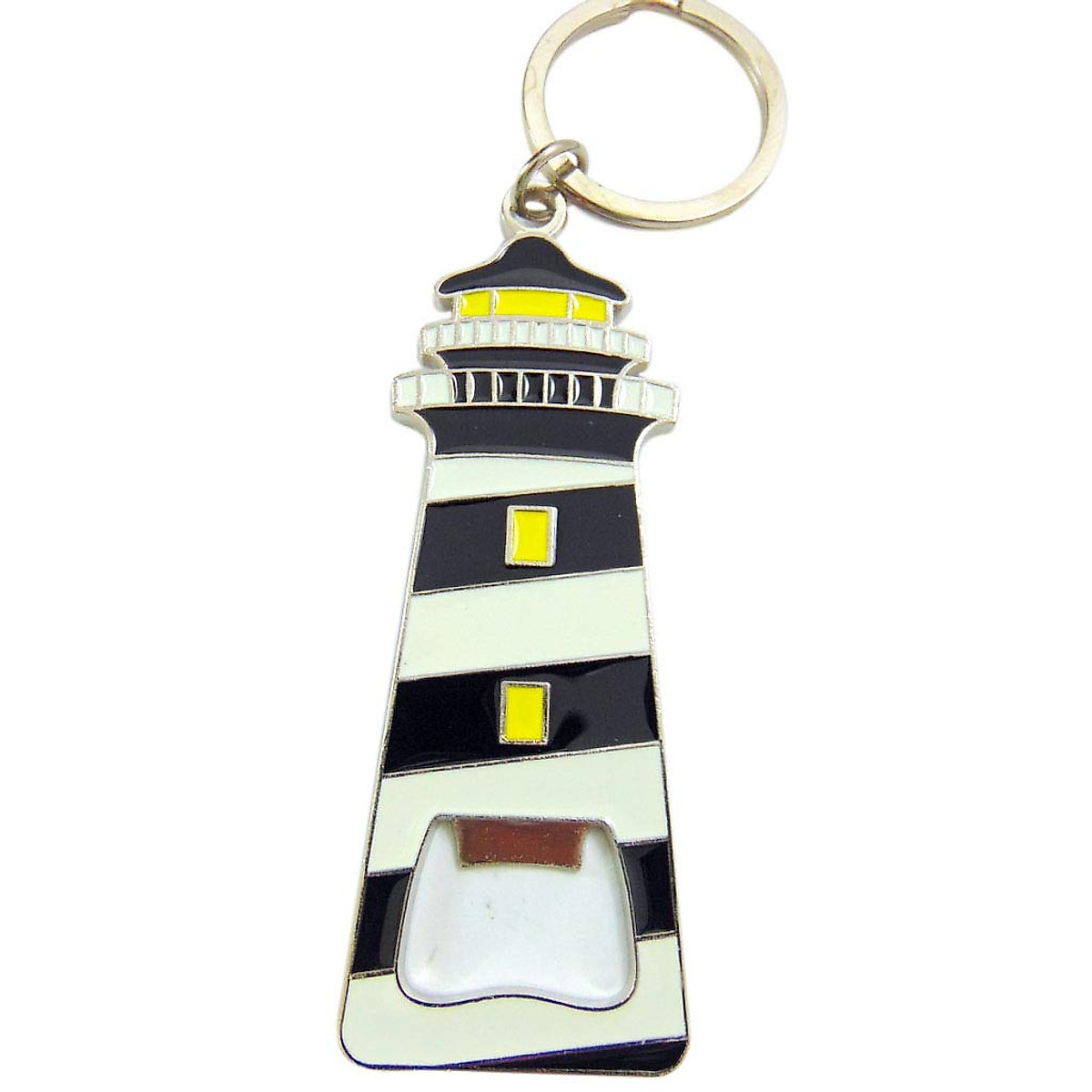 Cape Hatteras Lighthouse Bottle Opener Keychain North Carolina Souvenir Key Ring Gift, 4 Inch