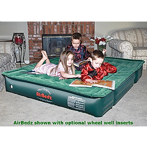 Pittman Outdoors AirBedz Lite PPI PV202C Full Size, Short 6'-6.5' Truck Bed Air Mattress with DC Corded Pump (76"x63"x12" Inflated),Green,Full Size Beds