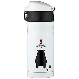 Living Water Bottle, 11.2 fl oz (330 ml), Kumamon, Direct Drinking, One-Touch, Open, Vacuum Insulated, Stainless Steel Bottle, Hot and Cold Insulation