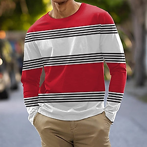 Pride Shirts Men Mens Shirts Long Sleeve Crew Neck Breathable Relaxed Fit Thermal Outdoor Tees Fashion True Comfort Tops Funny Tshirts Shirts for Men