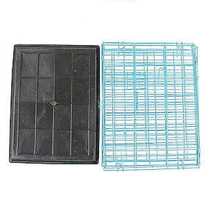 Large Dog Crate Pet Folding Cage Collapsible Dog Cage Indoor Outdoor Dog Crate Small Metal Wire Dog Crate with Leak- Pan Portable Pet Cage for Puppy Cat Rabbit Dog Kennel