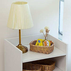 LOHASBEE Wicker Basket, Small Willow Rectangular Handmade Wicker Storage Basket for Organizing, Bathroom, Toilet, Organizer, Sundries- 3 Packs