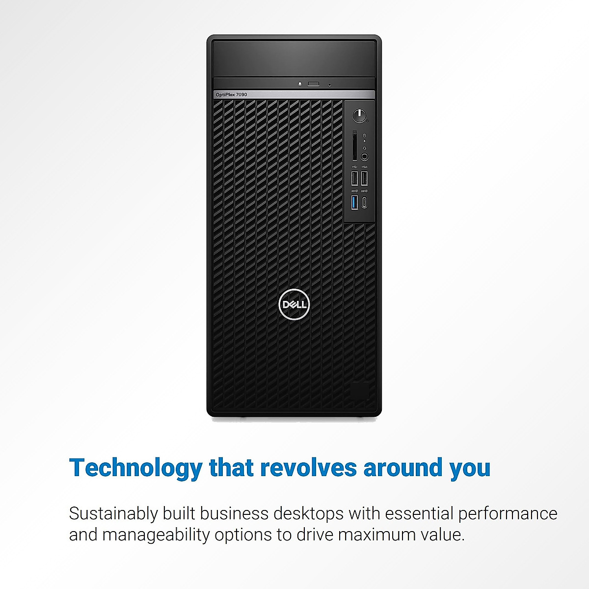 Dell OptiPlex 7000 Series 7090 Tower Business Desktop, Intel Core i7-11700, 32GB RAM, 1TB SSD, DVD-RW, Display Port, Wired Keyboard & Mouse, Wi-Fi, Windows 11 Pro