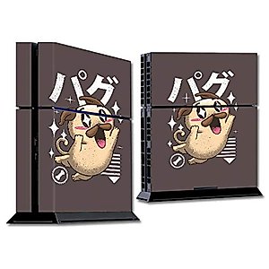 MightySkins Skin Compatible with Sony PS4 Console - Pug Kawaii | Protective, Durable, and Unique Vinyl Decal wrap cover | Easy to Apply, Remove, and Change Styles | Made in The USA