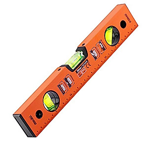 DOWELL 12 Inch Magnetic Spirit Level with Metric Scale, 3 Different Bubbles-45°/90°/180°HY030660