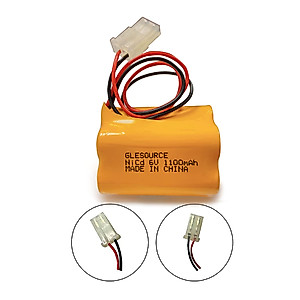 GLESOURCE(2 Pack) 6V 1100mAh Ni-CD Battery Pack Replacement for Aritech 10050205 Lithonia ENB-06006 ENB06006 Prescolite Exit Sign Emergency Light Sharp 51500RS CE140P E82082100