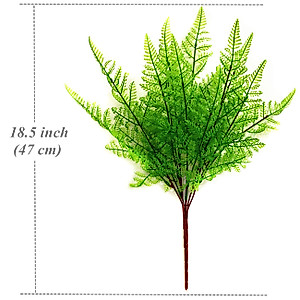 LOVENIMEN Artificial Fern Leaves Plants, Plastic Shrubs Grass Fake Bushes 2pcs, Outdoor Indoor Greenery Home Garden Décor Verandah Planting Filler Table Centerpieces Arrangements DIY Decoration