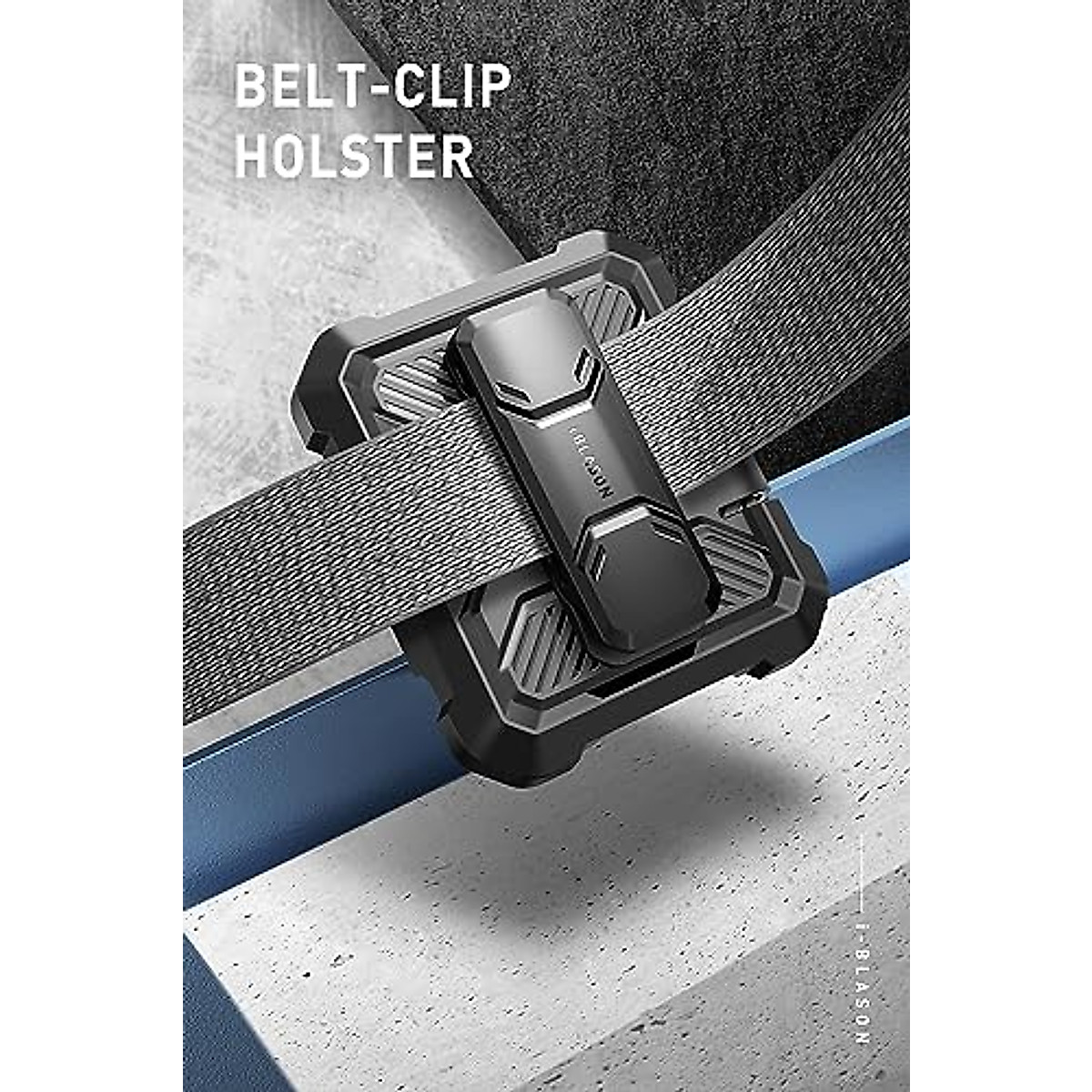 i-Blason for Samsung Galaxy Z Flip 5 Case with Stand, [Built-in Screen Protector] [Hinge Protection], Full-Body Protection Magnetic Phone Case for Galaxy Z Flip 5, Black