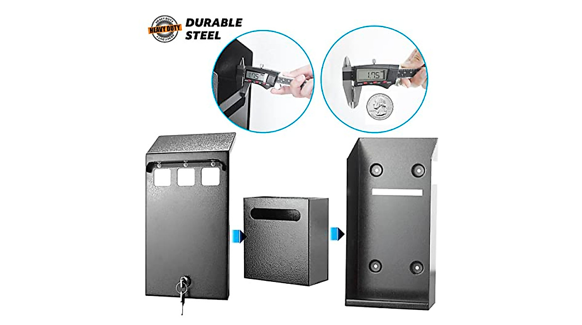 POCHAR Rainproof Outdoor Disposal Container - Black