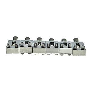 Dopro Upgraded Version Solid Stainless Steel Guitar Bridge Saddles 10.5mm for Stratocaster or Telecaster