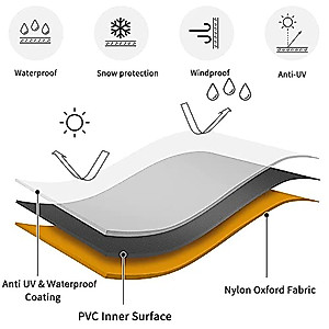 LBW Patio Bench Cover Waterproof, Outdoor Furniture Cover Loveseat Cover, Heavy Duty 420D Garden Deep Seated Patio Sofa Couch Cover with Air Vent and Attachment Strap, 57.68" L x 32.68" D x 30.9" H