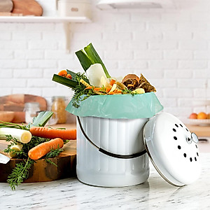 200 Counts AYOTEE Mini Trash Bags,1.2 Gallon Small Compostable Trash Bags,Strong Unscented Compost Bags Small Bathroom Trash Bags for Home, Fit 4.5-5 Liter Trash Can,1-1.5 Gallon…