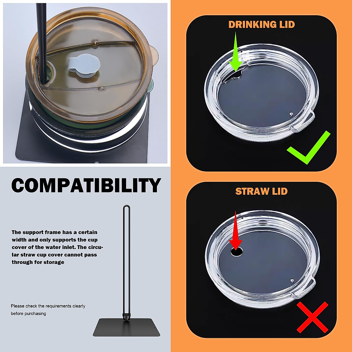 3PC Stacking Tumbler Lid Organizer - Space-Saving Design - Holds up to 30 Lids - Lid Organizer for YETI - Cup Lid Organizer - Lid Holder for Cups - Kitchen Cabinets and Countertops are Neat and Tidy.