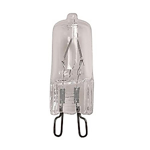 SATCO S4641 40 Watt 120 Volt; Halogen Light Bulb; T4; Clear; 2000 Average Rated Hours; 500 Lumens; G9 Double Loop Base (10 Halogen Light Bulbs)