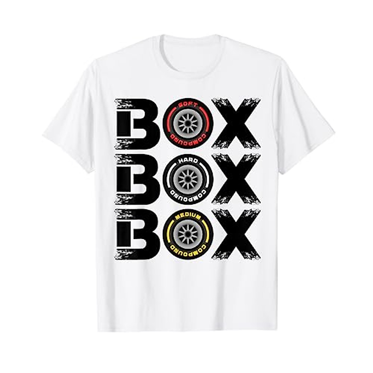 Box Box Box F1 Tyre Compound V2 Design Car Lover T-Shirt