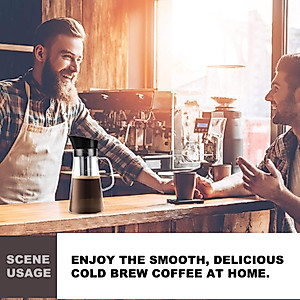 Hemoton Espresso Machine Espresso Machine Cold Brew Iced Coffee Maker and Tea Infuser with Spout Glass with Stainless Steel Filter Glass Pitcher 1200ml Stainless Steel Water Bottle Cold Brew Coffee