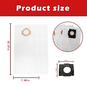 49-90-2016 Fleece Dust Bags For MILWAUKEE 0960-20 & 0970-20 M18 PACKOUT Vacuum