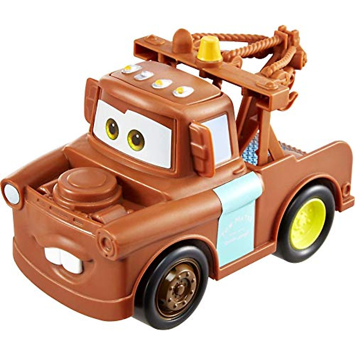 Disney Cars Toys Track Talkers Mater, 5.5-in, Authentic Favorite Tow Truck Movie Character Sound Effects Vehicle, Fun Gift for Kids Aged 3 Years and Older