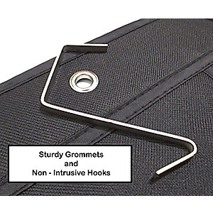 Bilpa Shoe Organizer, Over The Door Hanging Closet Rack | 24 Large Mesh Pockets Fit Up to Size 14 | Strong Metal Hooks | Sturdy Black Fabric Holder| Perfect Storage for Trainers, Boots, Sandals