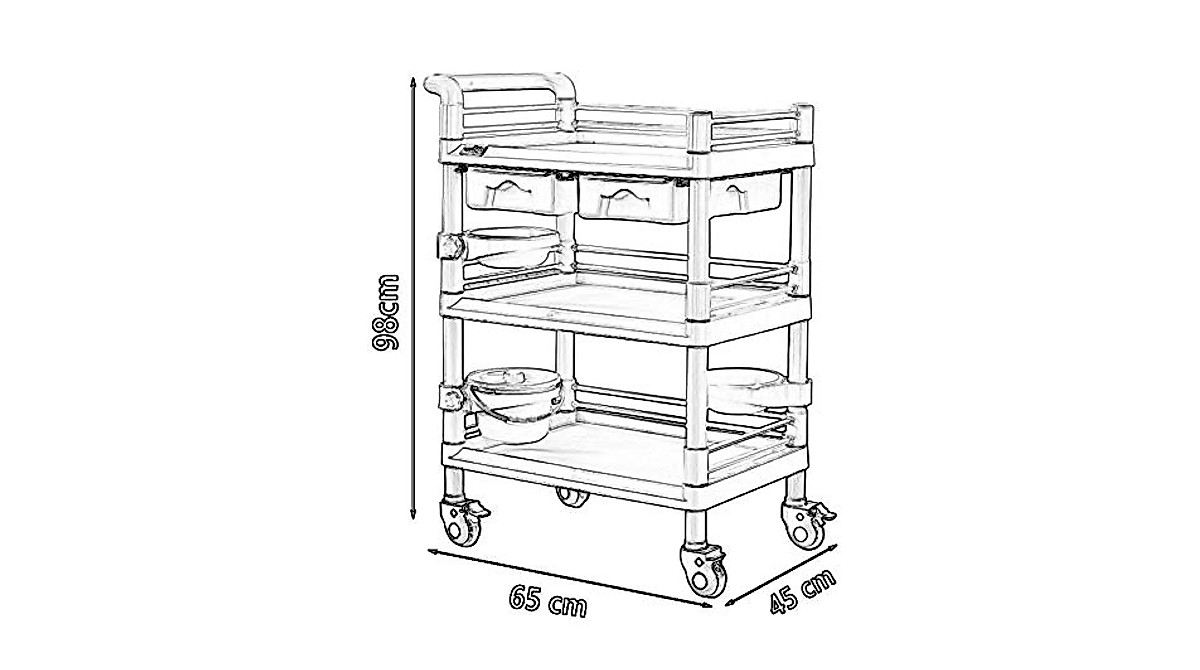 Movable Trolleys - Versatile Cart for Clinics & Salons