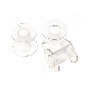 WellieSTR 20-Pack Plastic Fly Tying Thread Empty Bobbin Spools, Fly Tying Material Spool Fishing Tackle Accessories, Empty Large Size Thread Spool