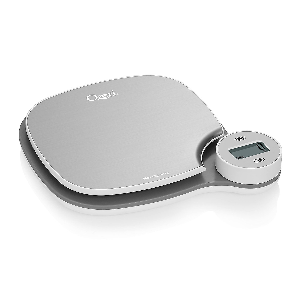 Ozeri Battery-Free Kitchen Scale, Kinetic Charging Technology, Stainless Steel