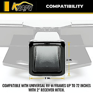 KUAFU Universal RV Trailer Hitch 2 Inch Class 3 Mount Receiver Tow Hitch Fits UP to 72" Frame Replacement for 13703 Adjustable