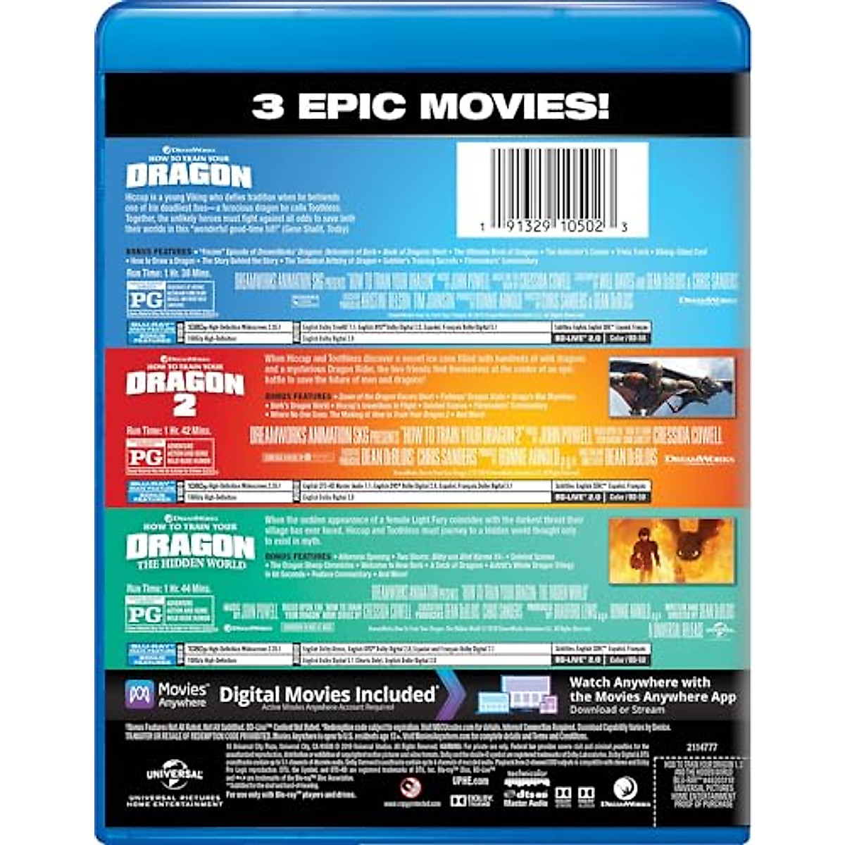 How to Train Your Dragon: 3-Movie Collection - Blu-ray + Digital