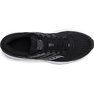 Saucony mens Cohesion 13 Walking Shoe, Black/White, 10.5 Wide US