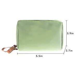 Kososuru Small Makeup Bag for Purse Portable Waterproof Cosmetic Bag Travel Makeup Pouch for Women (Green, Square)