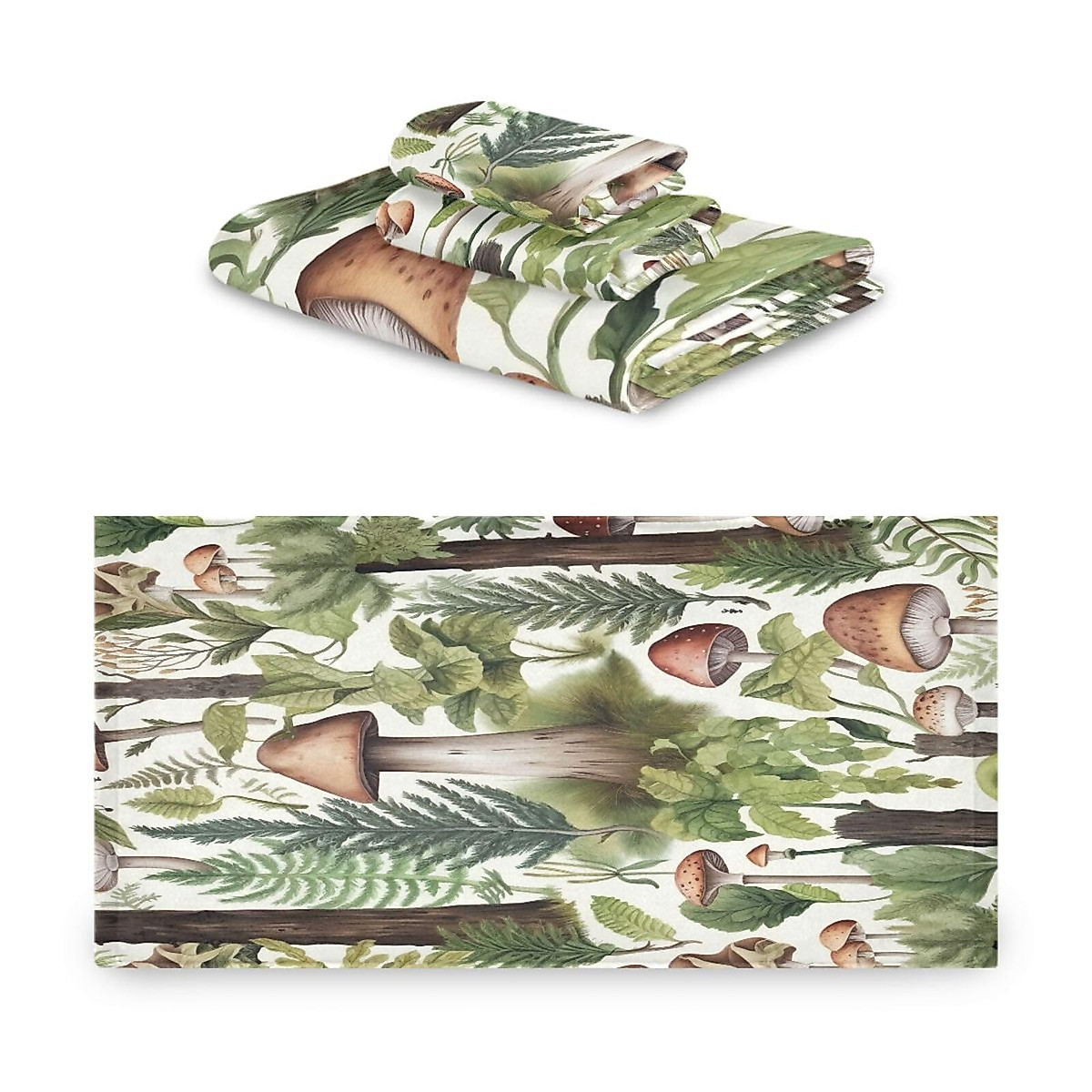 Flradish Watercolor Flowers Towels 3 Pack Bath Towels for Bathroom Set Soft Cotton Highly Absorbent Lightweight & Quickdry Towel Set 1 Bath Towel,1 Hand Towel,1 Washclothe