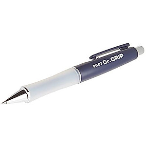 PILOT Dr. Grip Refillable & Retractable Ballpoint Pen, Medium Point, Navy Barrel, Blue Ink, Single Pen (36101)