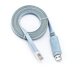 RW RoutersWholesale DB9 to RJ45 Console Cable 72-3383-01 Compatible/Replacement for Cisco CAB-CONSOLE-RJ45= (FTDI USB Type A to RJ45)